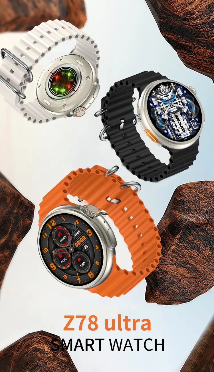 นาฬิกาอัจฉริยะ Kawa Z78 Ultra วัดน้ำตาลในเลือด วัดอัตราการเต้นหัวใจ กันน้ำ วัดแคลลอรี่ รองรับ ...