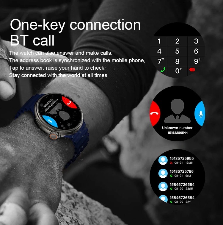 นาฬิกาอัจฉริยะ Kawa Z78 Ultra วัดน้ำตาลในเลือด วัดอัตราการเต้นหัวใจ กันน้ำ วัดแคลลอรี่ รองรับ ...