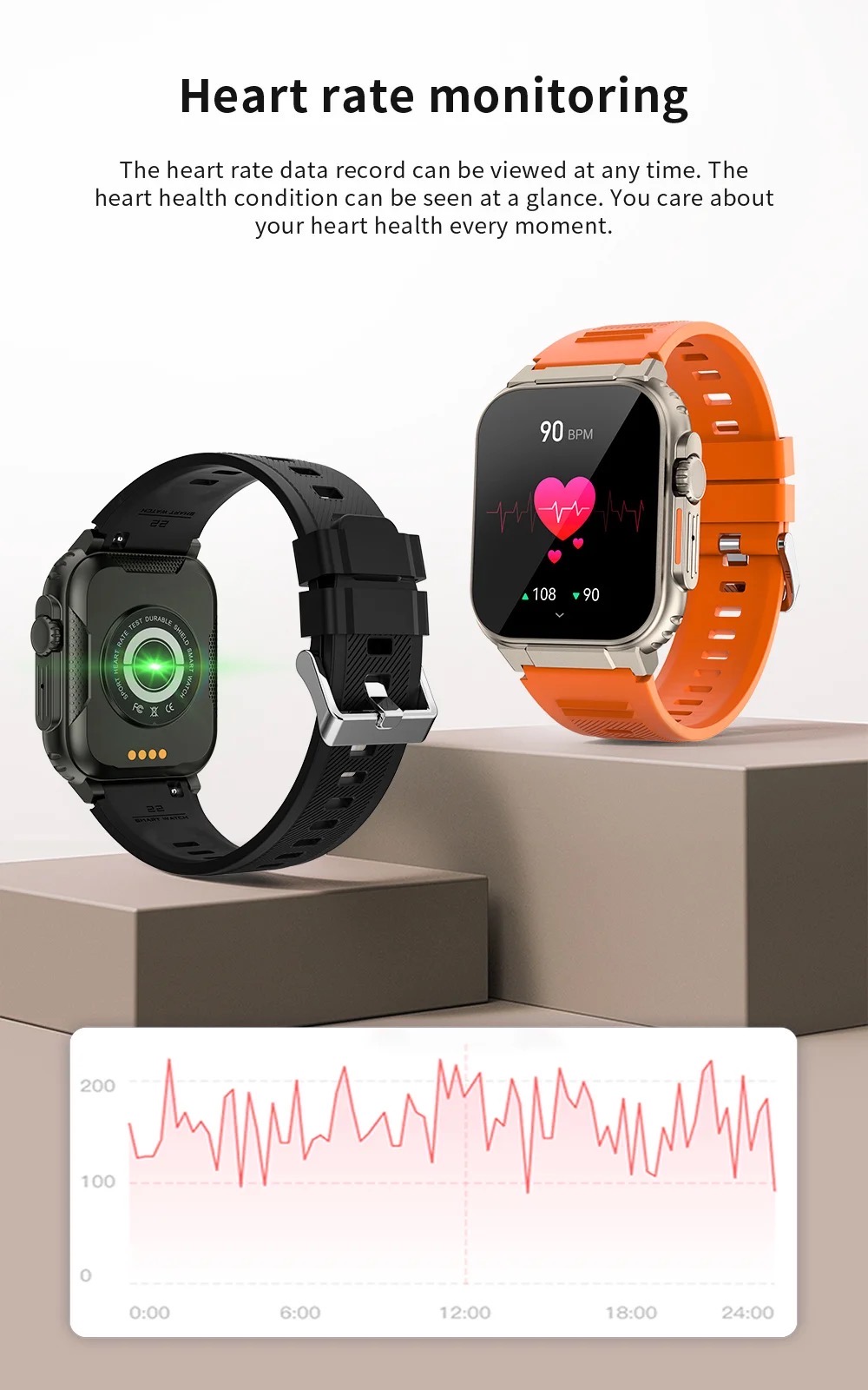 นาฬิกาอัจฉริยะ Kawa A70 Smart watch วัดอัตราการเต้นหัวใจ กันน้ำ วัดแคลลอรี่ (รองรับภาษาไทย ...