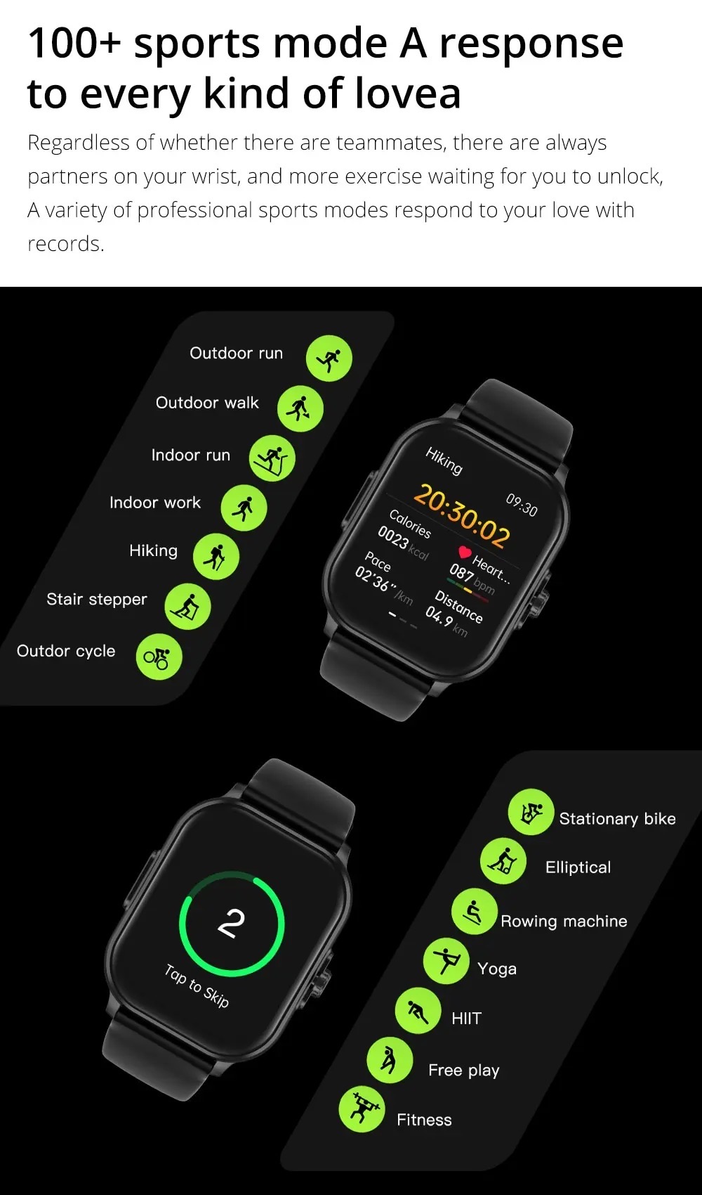 นาฬิกาอัจฉริยะ Kawa E02 วัดน้ำตาลในเลือด ECG วัดอัตราการเต้นหัวใจ กันน้ำ วัดแคลลอรี่ รองรับภาษา ...
