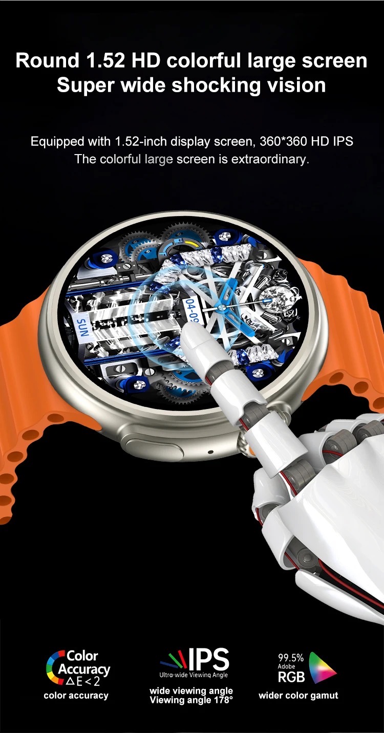 นาฬิกาอัจฉริยะ Kawa Z78 Ultra วัดน้ำตาลในเลือด วัดอัตราการเต้นหัวใจ กันน้ำ วัดแคลลอรี่ รองรับ ...