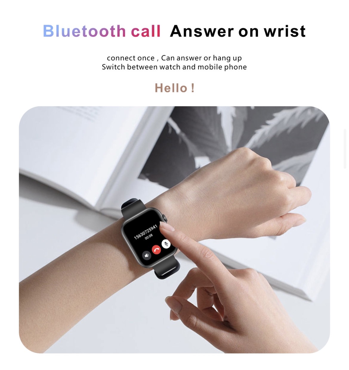 นาฬิกาอัจฉริยะ Kawa Q7 Pro วัดน้ำตาลในเลือด วัดอัตราการเต้นหัวใจ กันน้ำ วัดแคลลอรี่ รองรับภาษา ...