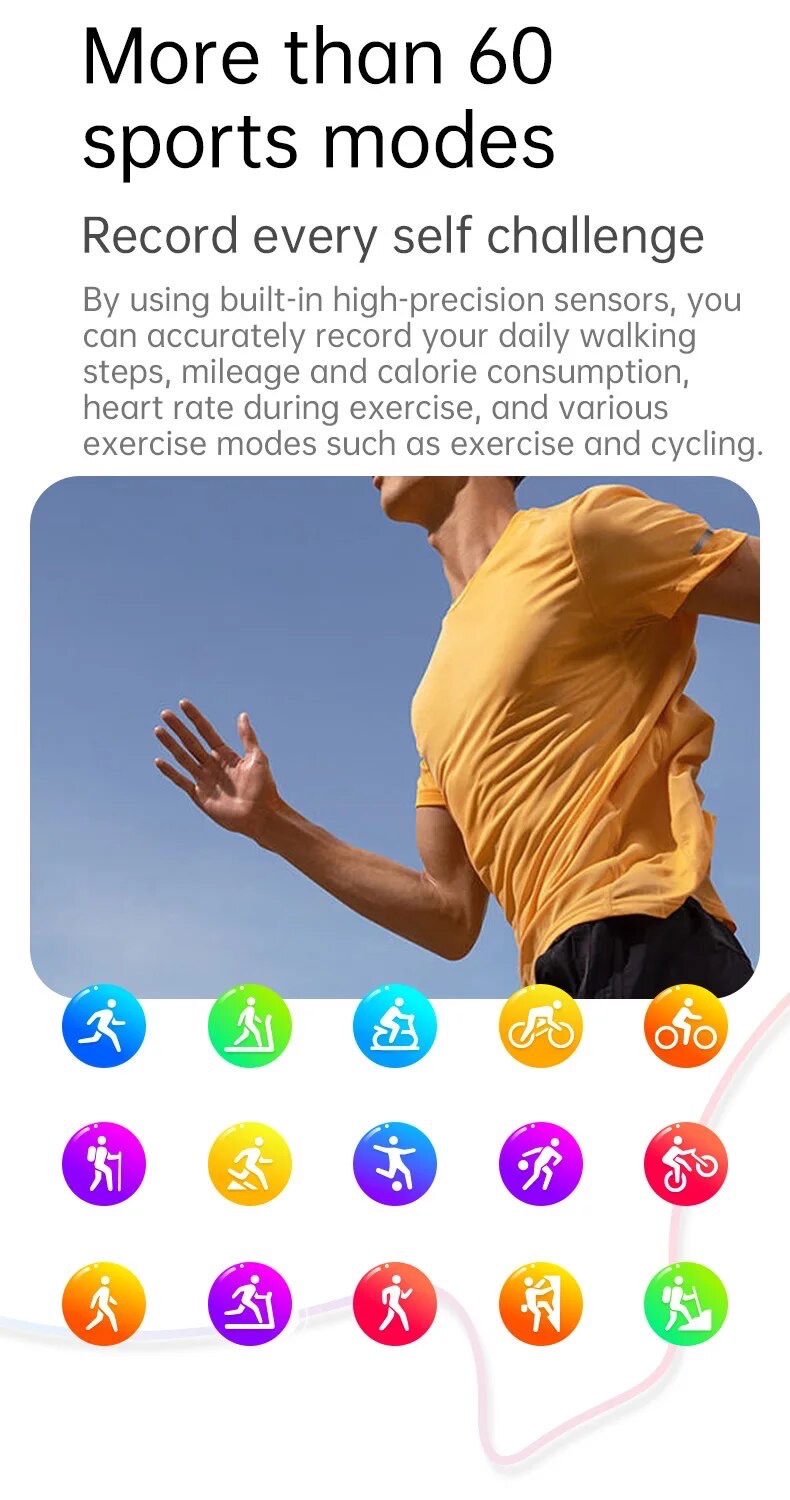 นาฬิกาอัจฉริยะ Kawa JL6 วัดน้ำตาลในเลือด ECG วัดอัตราการเต้นหัวใจ กันน้ำ วัดแคลลอรี่ รองรับภาษา ...